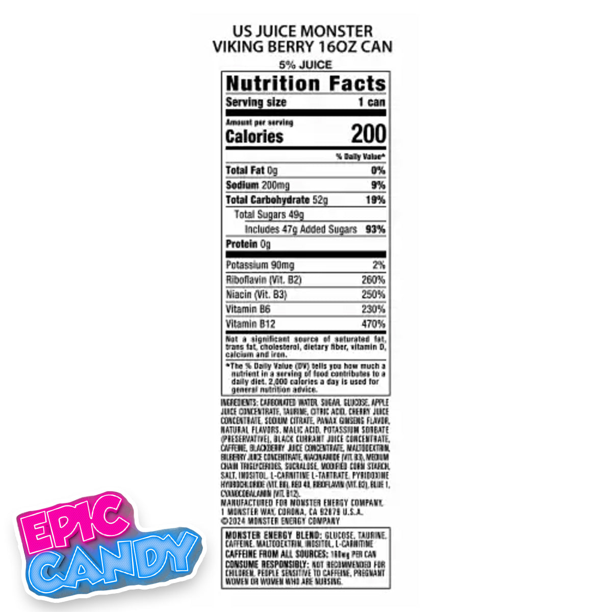 Monster Energy Viking Berry 473 ml – Berry Flavoured Energy Drink ...