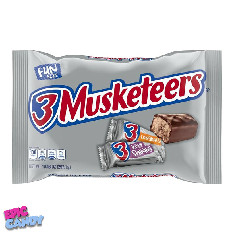 3 Musketeers Chocolate Bar - Fun Size - 297.1g – Light and Fluffy Choc ...