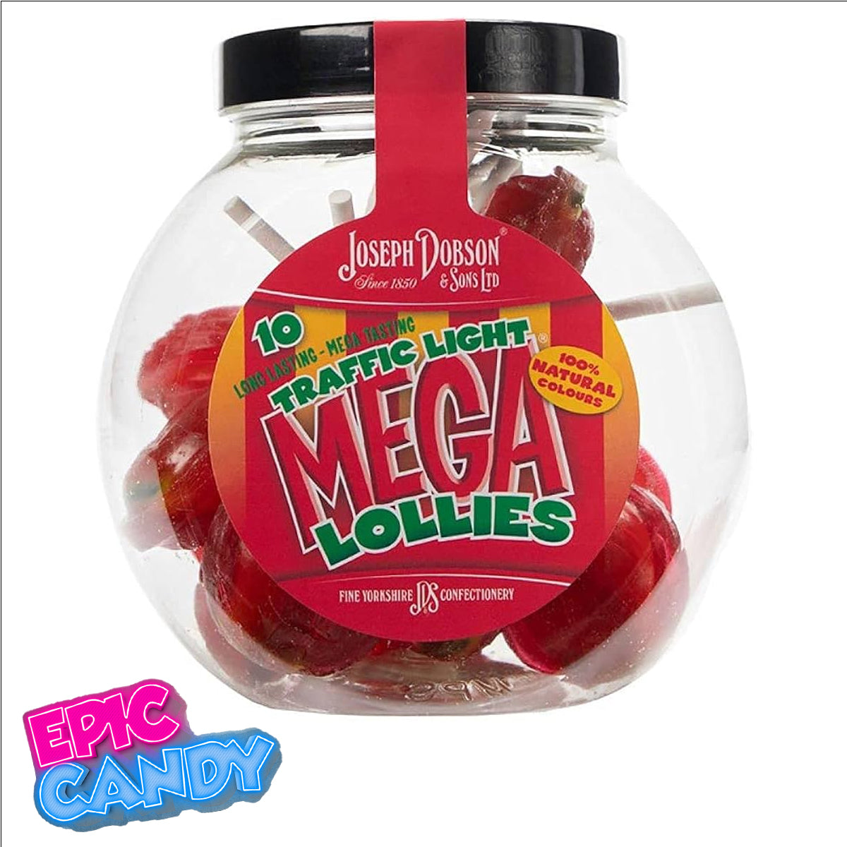 Joseph Dobson Traffic Light Mega Lollies — 10 Lollies – Epiccandy