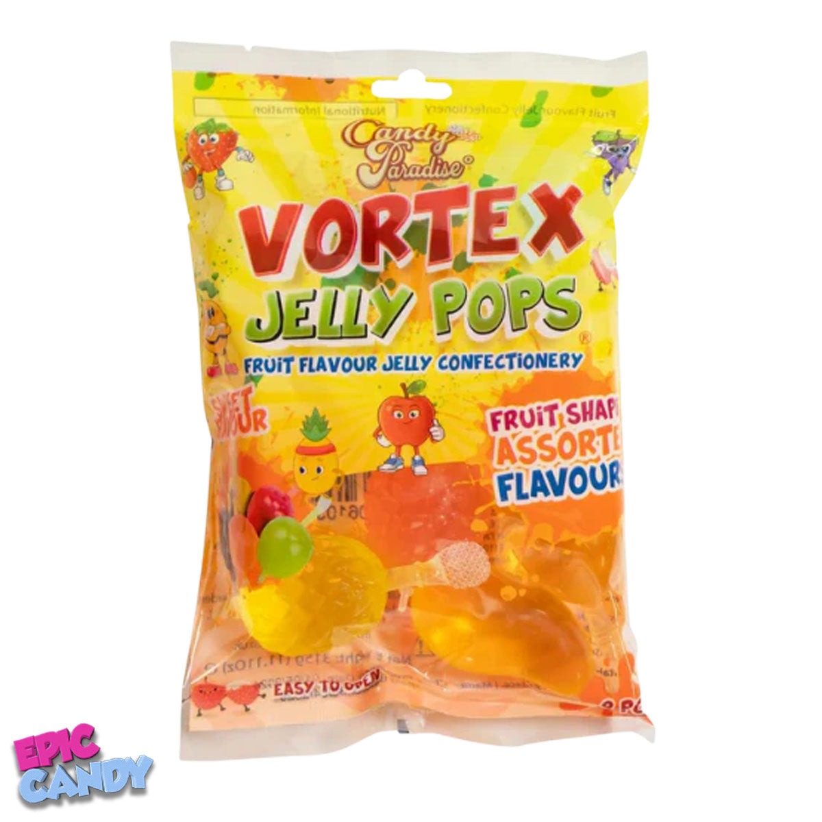 Vortex Jelly Pops 315g – Swirly, Fruity, Jelly-Filled Lollipops – Epiccandy